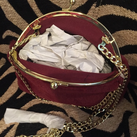 Target | Bags | Brand New Burgundy Velvet Mini Bag | Poshmark